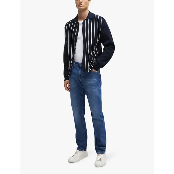 BOSS Regular-fit Straight-leg Mid-rise Stretch-denim Jeans