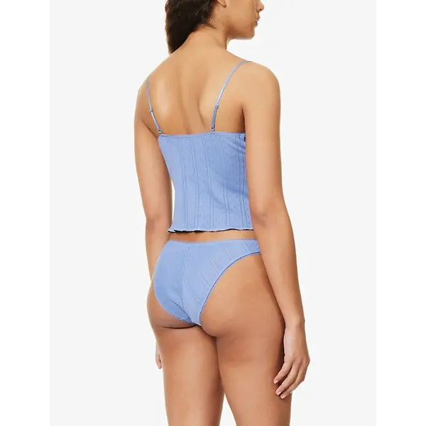 COU COU Slim-fit Cropped Pyjama Top