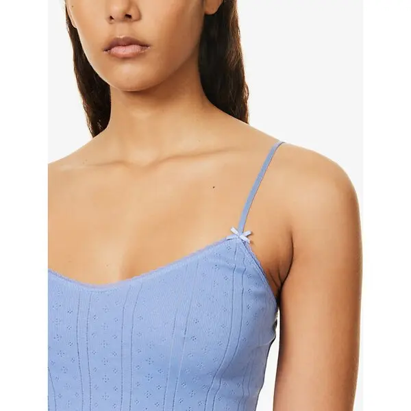 COU COU Slim-fit Cropped Pyjama Top
