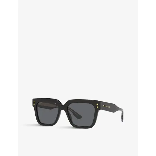Gucci Gg1084s Square-frame Sunglasses - Black