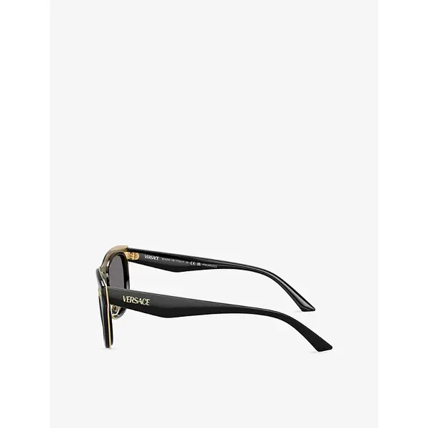 Versace Rectangle-frame Acetate Sunglasses