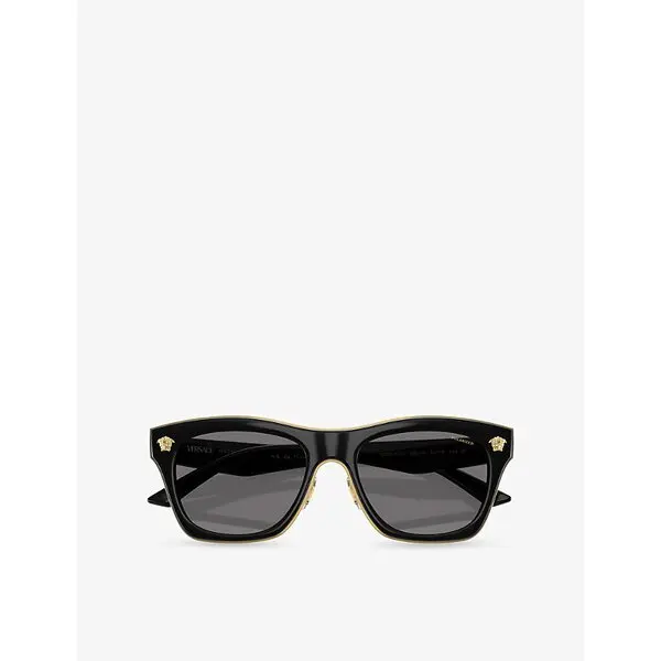 Versace Rectangle-frame Acetate Sunglasses