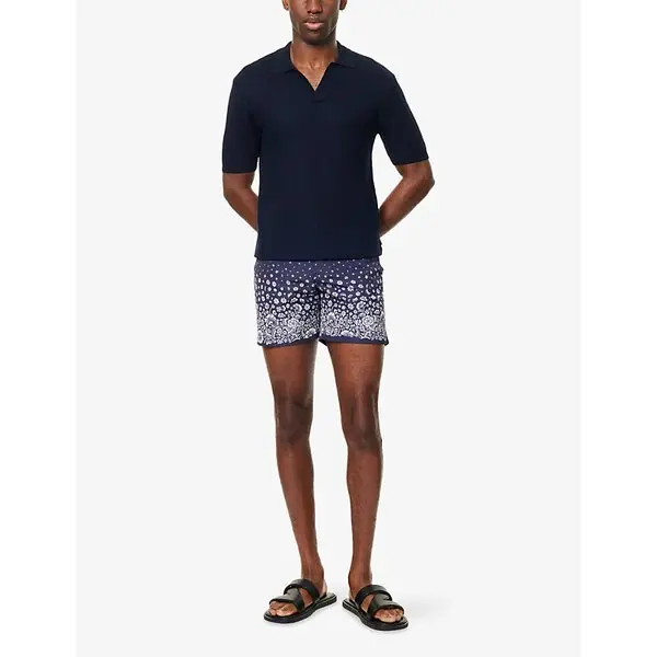 Orlebar Brown Horton Short-sleeve Knitted Polo Top