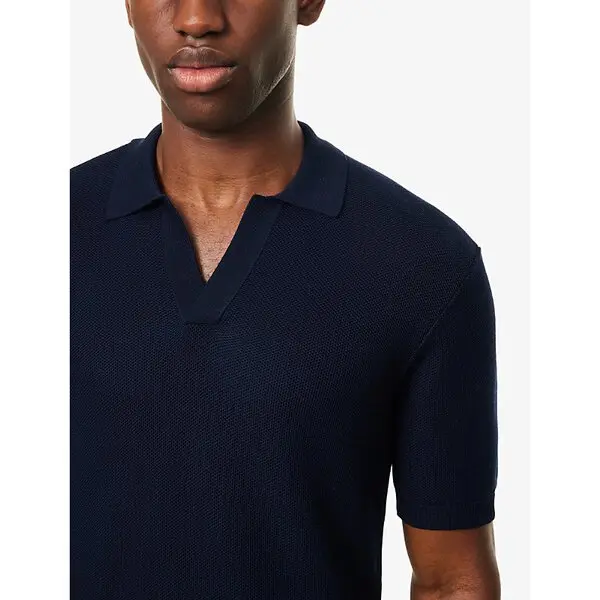 Orlebar Brown Horton Short-sleeve Knitted Polo Top