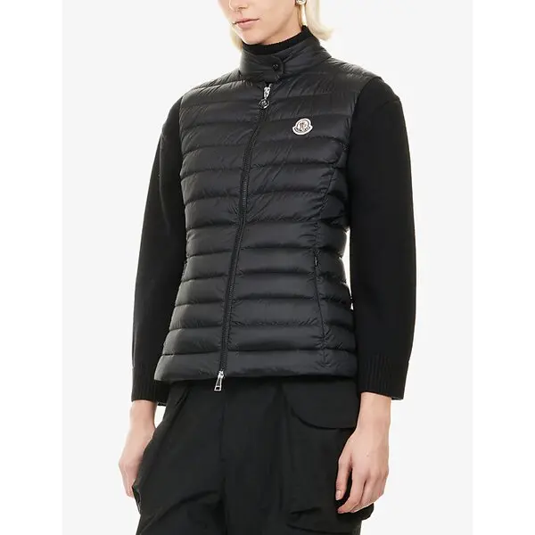 Moncler Igens Cinched-waist Shell-down Gilet - Black