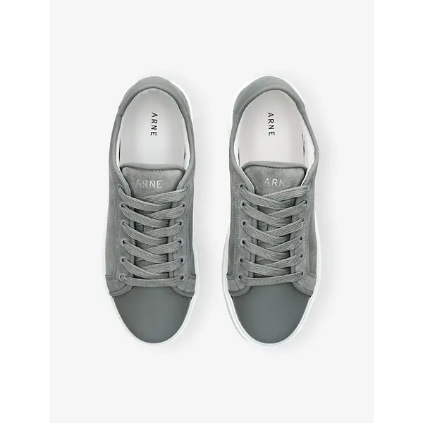 ARNE Mid Court Suede Trainers - Grey/light