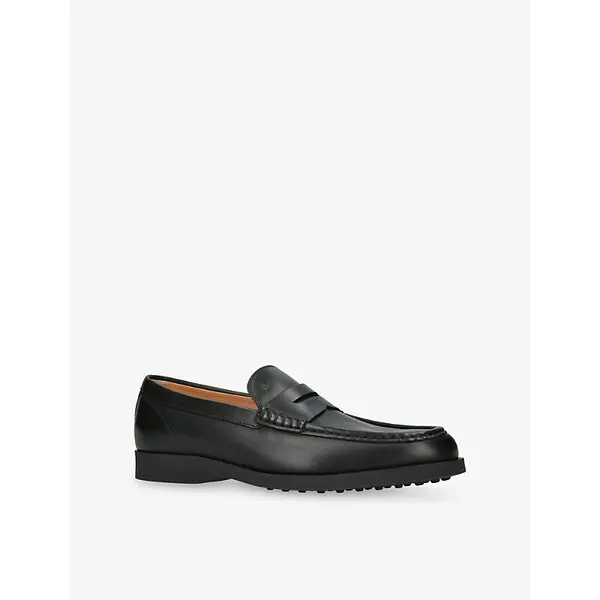 TOD'S Penny Detail Leather Loafers