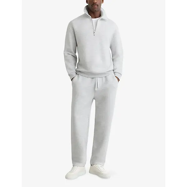 REISS Half-zip Cotton-blend Sweatshirt