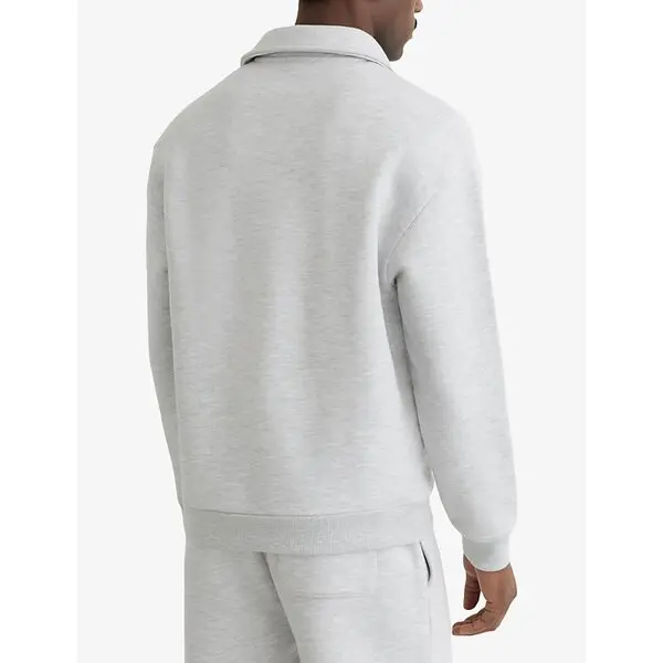 REISS Half-zip Cotton-blend Sweatshirt