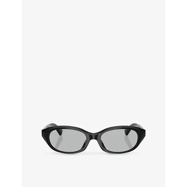 Burberry Oval-frame Acetate Sunglasses - Black