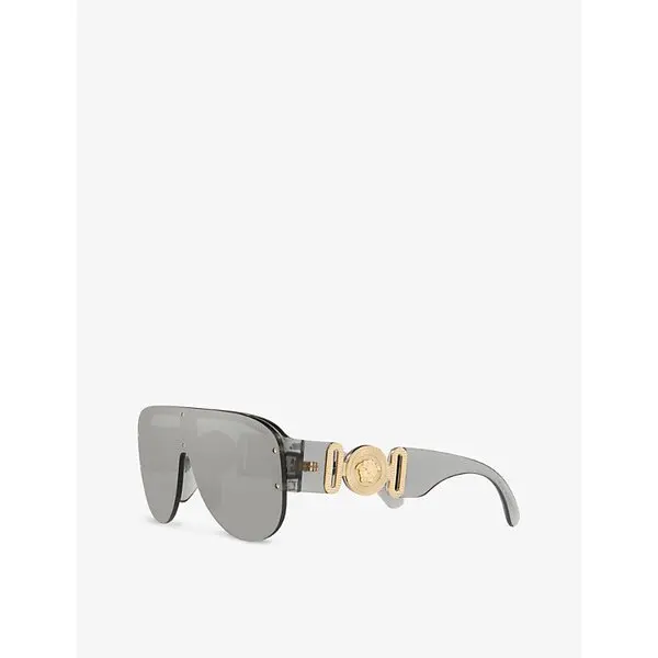 Versace Ve4391 Round-frame Acetate Sunglasses - Grey