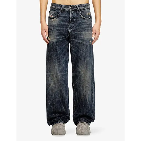 DIESEL® 20 D-macro 0adbz Wide-leg Denim Jeans