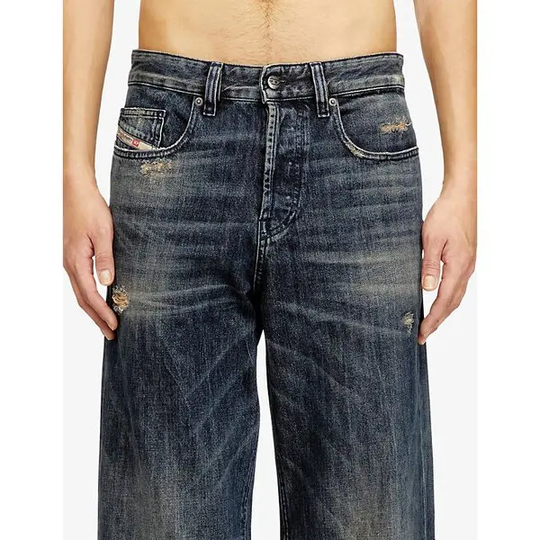 DIESEL® 20 D-macro 0adbz Wide-leg Denim Jeans