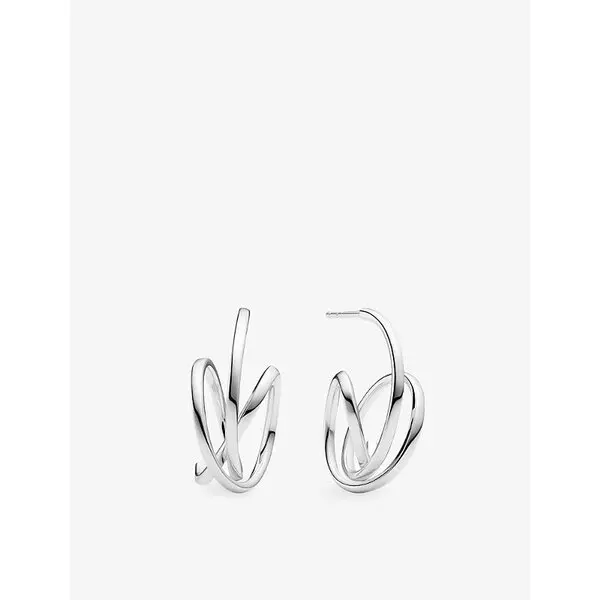 SIF JAKOBS Spirale Pianura Rhodium-plated Earrings - Silver