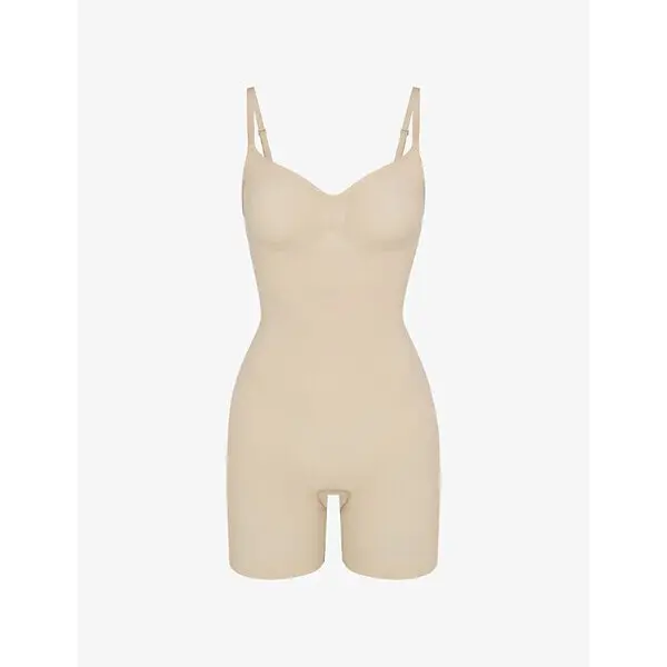 SKIMS Sculpt Ruched Stretch-woven Body - Sand
