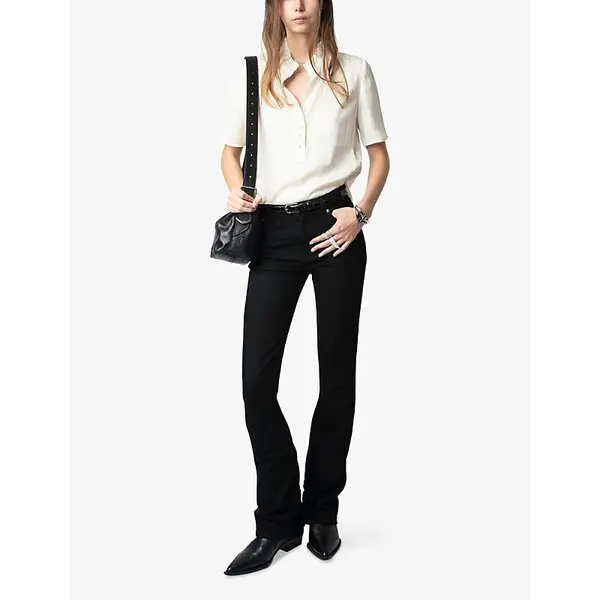 Zadig&Voltaire Topher Satin Top - Flake