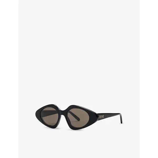 Loewe Triangle Slim Acetate Sunglasses - Black