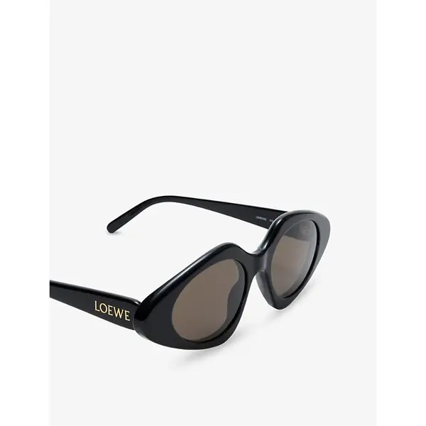Loewe Triangle Slim Acetate Sunglasses - Black