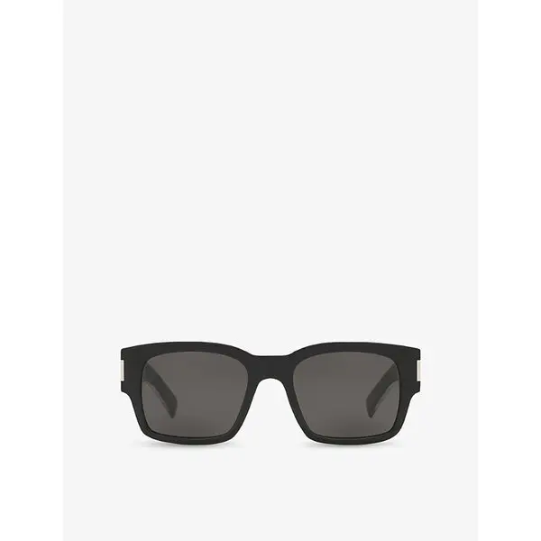 Saint Laurent Sl 617 Square-frame Sunglasses - Black