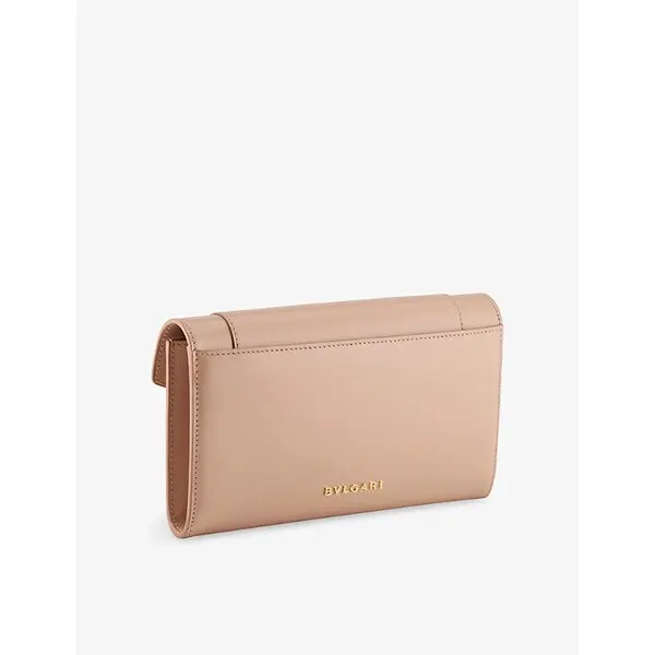 BVLGARI Serpenti Forever Leather Long Wallet - Beige