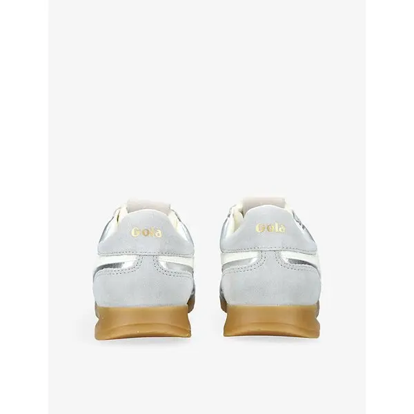 Gola Firefly Metallic Woven And Suede Trainers - Silver