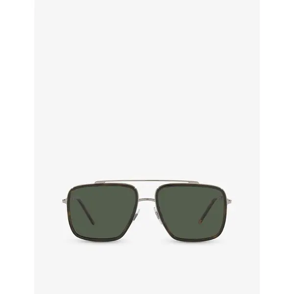 Dolce & Gabbana Dg2220 Square-frame Sunglasses - Silver