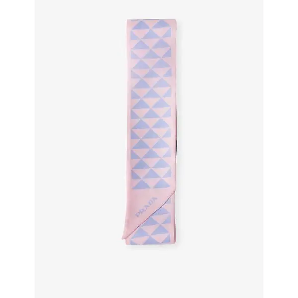 Prada Printed Silk Neck Tie - Pink