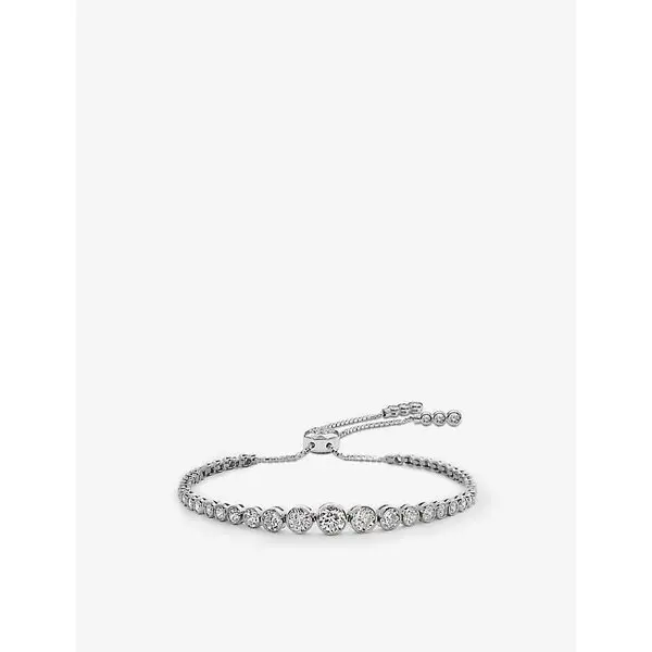 CARAT* LONDON Quentin Sterling And Cubic Zirconia Bracelet - Silver