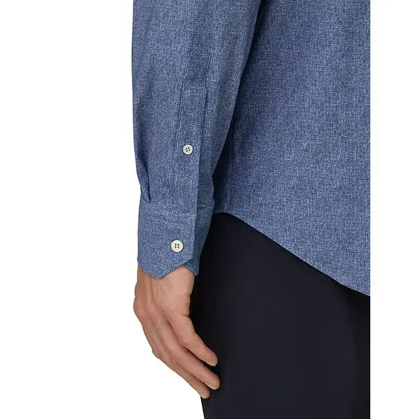 Boggi Milano Slim-fit Stretch-twill Shirt - Medium Blue
