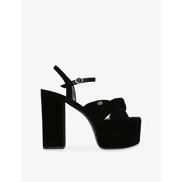 Valentino Garavani Crasher 125 Velvet Platform Sandals
