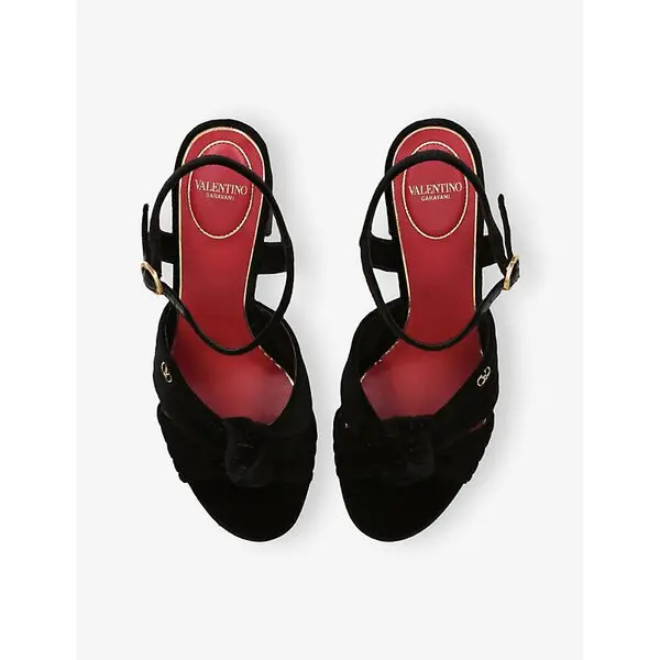 Valentino Garavani Crasher 125 Velvet Platform Sandals