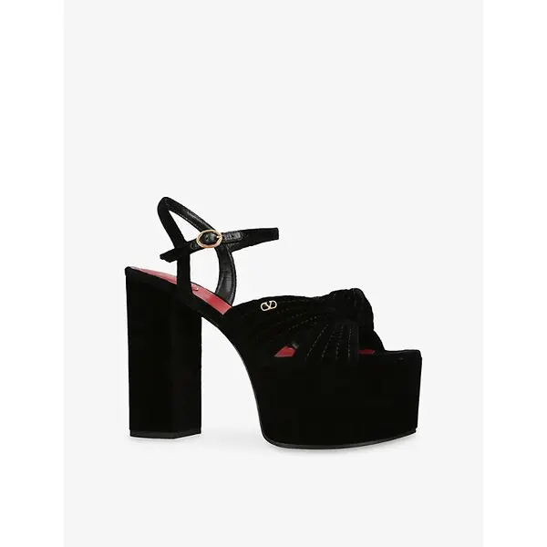 Valentino Garavani Crasher 125 Velvet Platform Sandals
