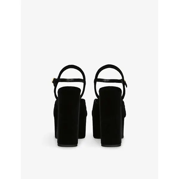 Valentino Garavani Crasher 125 Velvet Platform Sandals