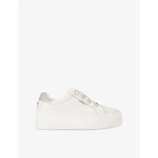 Carvela Connected Laceless Leather Low-top Trainers