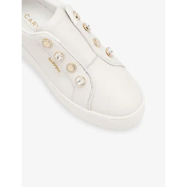 Carvela Connected Laceless Leather Low-top Trainers