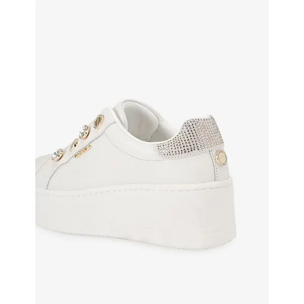 Carvela Connected Laceless Leather Low-top Trainers