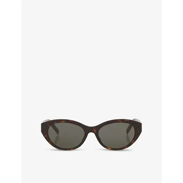 Saint Laurent Cat Eye-frame Acetate Sunglasses - Brown