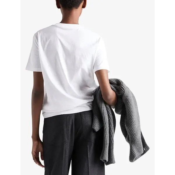 Prada Brand-plaque Short-sleeved T-shirt - White