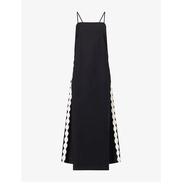 Seafolly Scallop-trim Bandeau Maxi Dress - Black