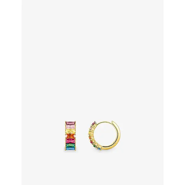 THOMAS SABO Rainbow Heritage Gold-plated Sterling Silver Hoop Earrings - Multicoloured