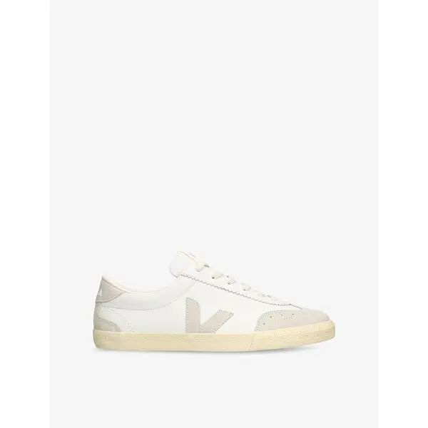 VEJA Volley Logo-embroidered Leather Low-top Trainers - White/oth
