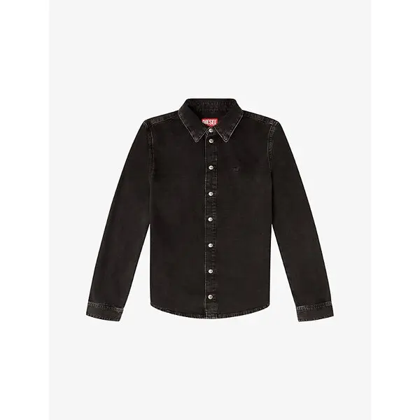 DIESEL® Logo-embroidered Denim Shirt