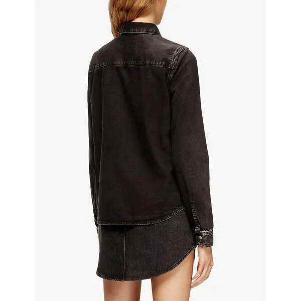 DIESEL® Logo-embroidered Denim Shirt
