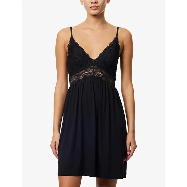 Eberjey Mariana Lace-embroidery Stretch-woven Nightdress