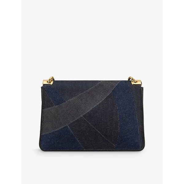 BVLGARI Serpenti Forever Large Denim Shoulder Bag