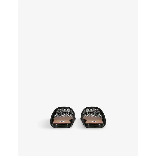 Alaïa Net Leather Mules - Black