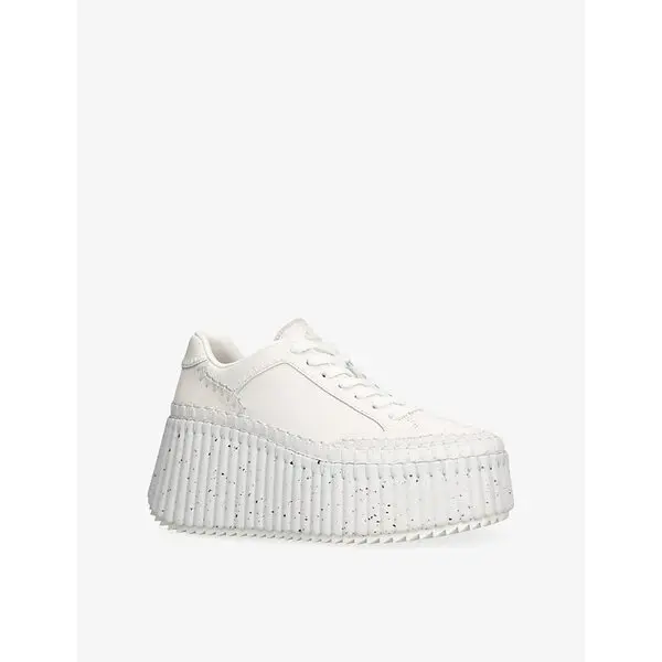 Chloé Nama Wedge Leather Trainers