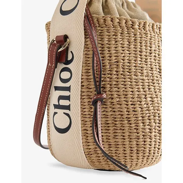 Chloé Woody Small Raffia Basket Bag