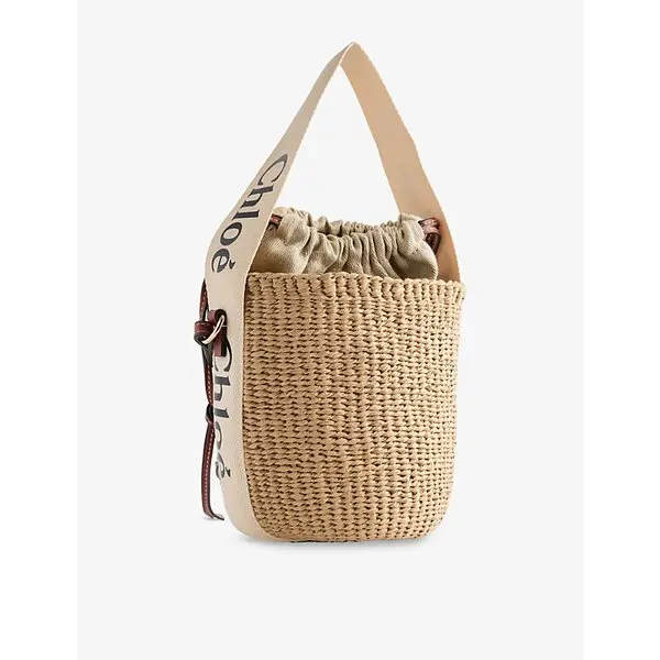 Chloé Woody Small Raffia Basket Bag