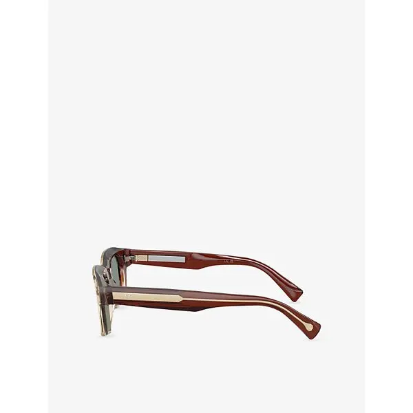 Brunello Cucinelli Rectangle-frame Sunglasses - Red